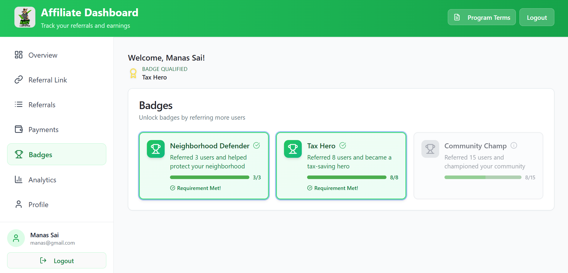 The Andy App - Affiliate Program